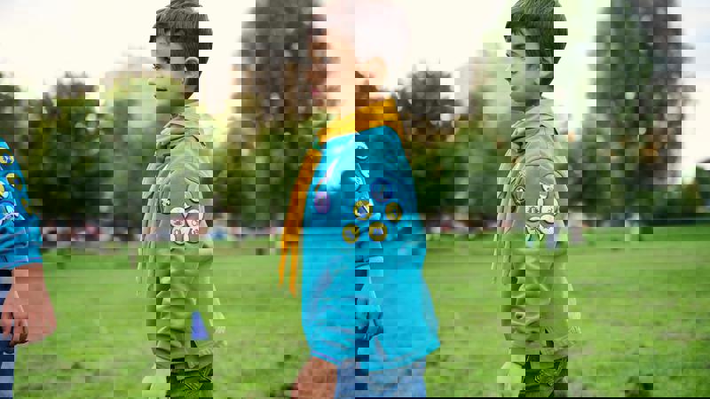 Beavers uniform and badge placement. | Scouts