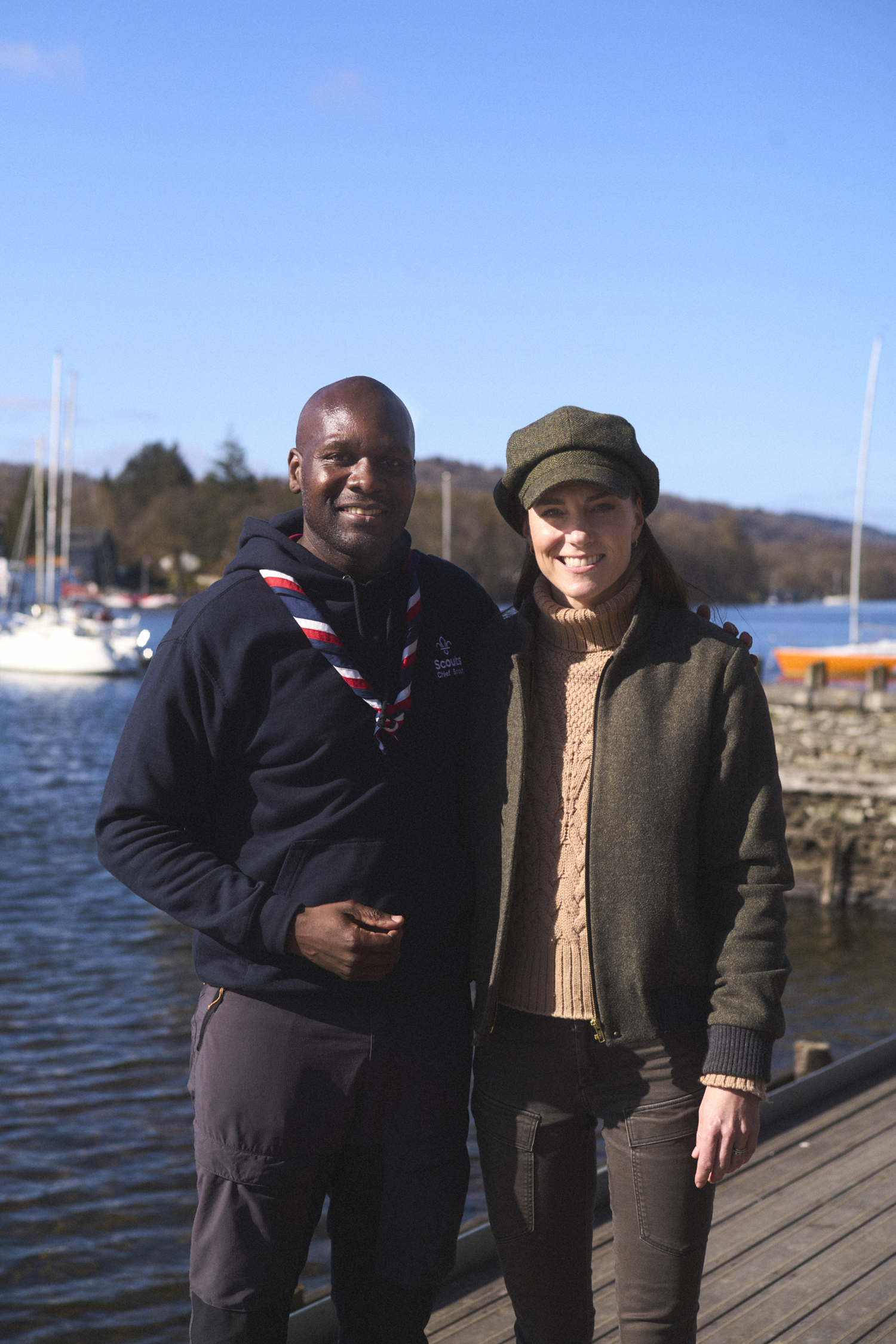 HRH The Princess of Wales and Chief Scout Dwayne Fields lead Scouts on ...