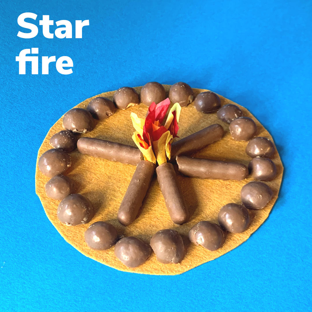 Practice fire building with chocolate biscuits | Activities | Scouts